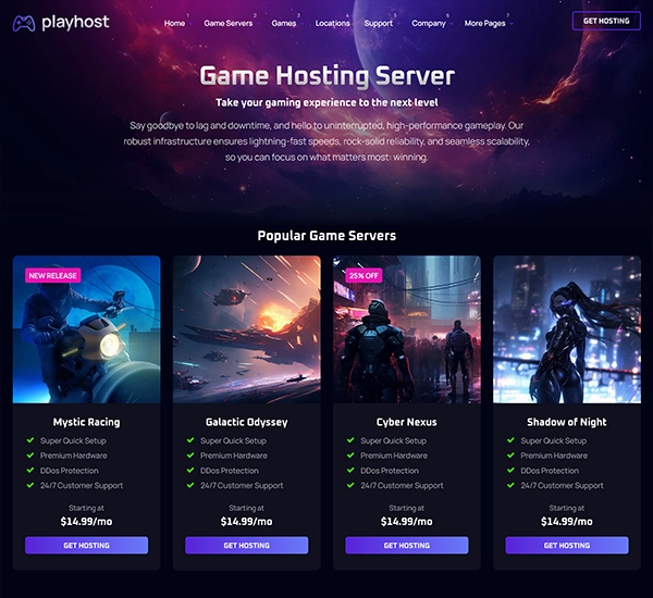 Landing Page – 専用ゲームサーバーサービス BESTNET-GSERVER